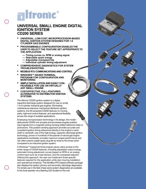 universal small engine digital ignition system cd200 ... - Altronic Inc.