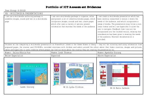 Portfolio ICT Assessment Evidences - Hornbill School Website