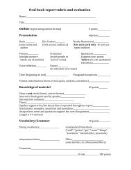 Oral Communication Skills Assessment Rubric