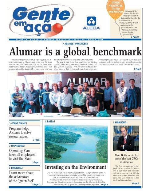 Alumar is a global benchmark - Alcoa