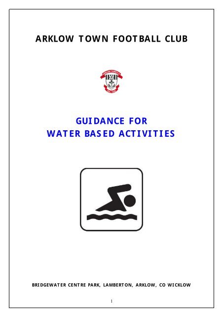 Arklow Town FC - Guidance for Water Based Activities
