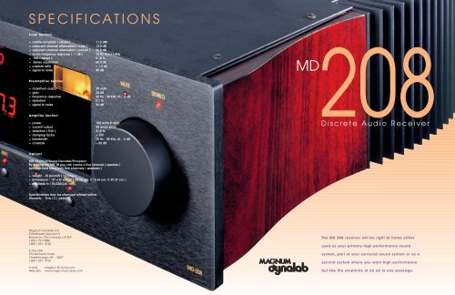 MD-208 - Magnum Dynalab