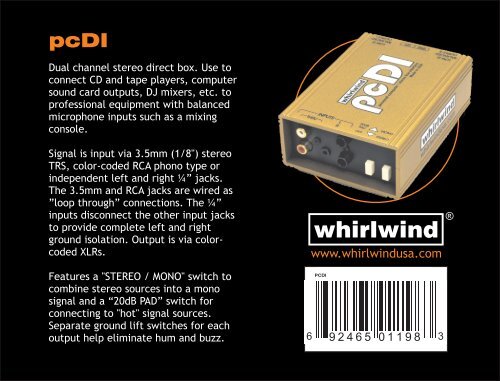 New PCDI manual - Whirlwind