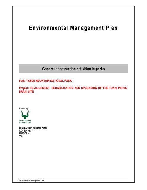 Environmental Management Plan - SANParks