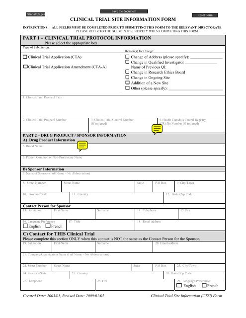 Clinical Trial Site Information (CTSI) Form - RocheCanada.com ...