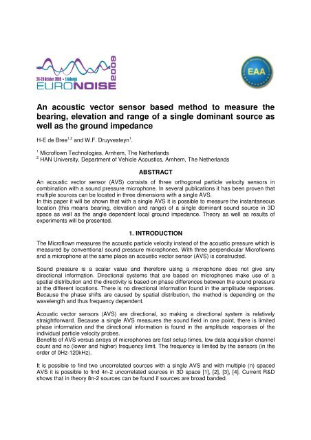 An acoustic vector sensor based method to measure the bearing ...