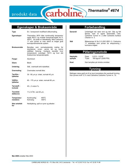 Thermaline - Carboline