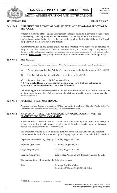 Jamaica Constabulary Force Training Branch - Home