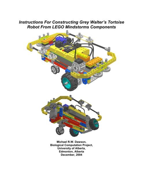 Instructions For Constructing Grey Walter's Tortoise Robot From