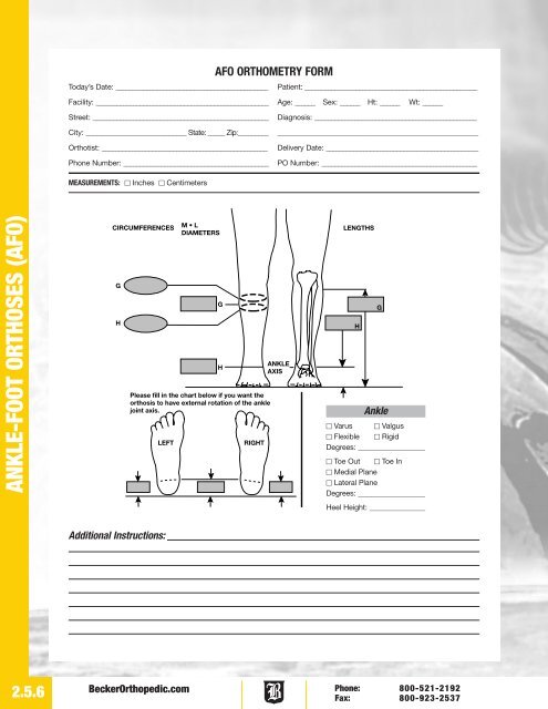 ANKLE-FOOT ORTHOSES (AFO)