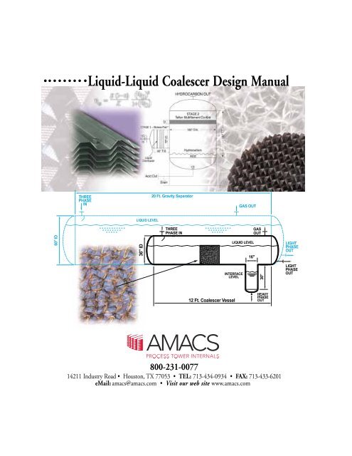 Liquid Liquid Coalescers - AMACS Process Tower Internals