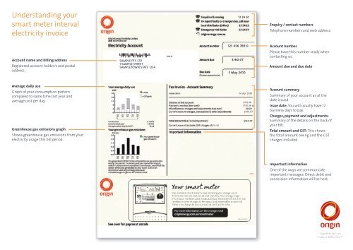 Understanding your smart meter interval electricity ... - Origin Energy