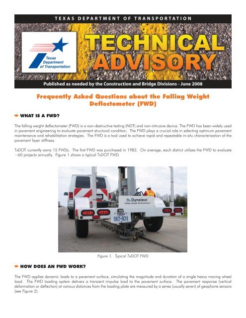 Frequently Asked Questions about the Falling Weight Deflectometer ...