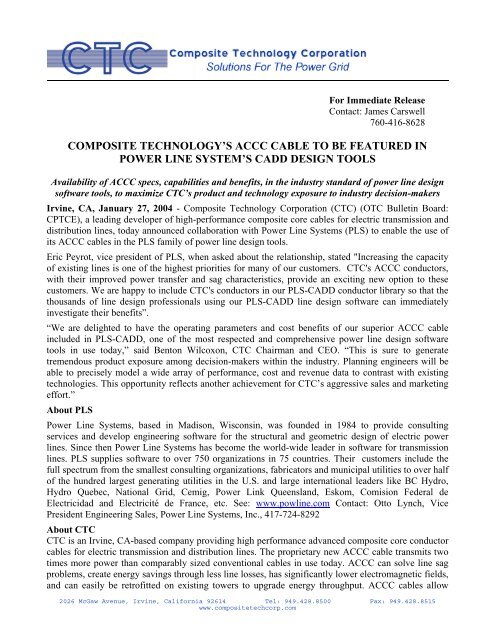 CADD Design Tools - Power Line Systems