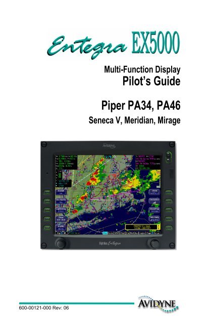 Entegra EXP5000 MFD Guide for the Piper PA-34 - Avidyne