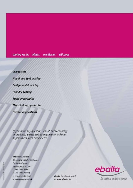 Download Block and Board Materials Brochure - Ebalta