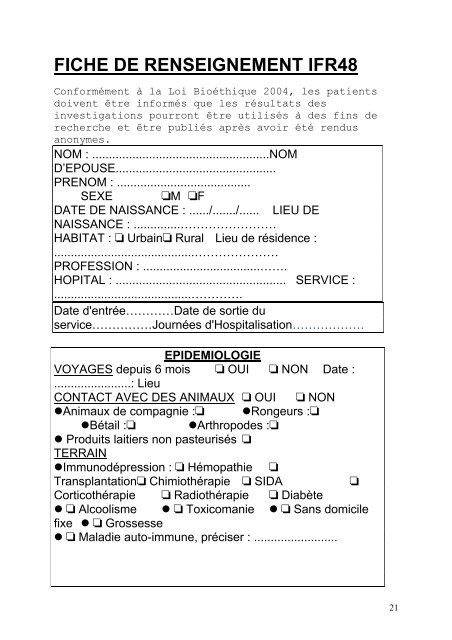 FICHE DE RENSEIGNEMENT IFR48