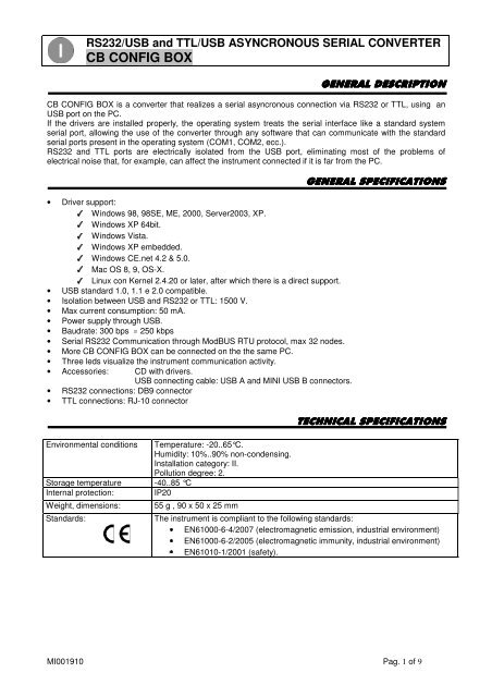 CB CONFIG BOX - Camille Bauer AG