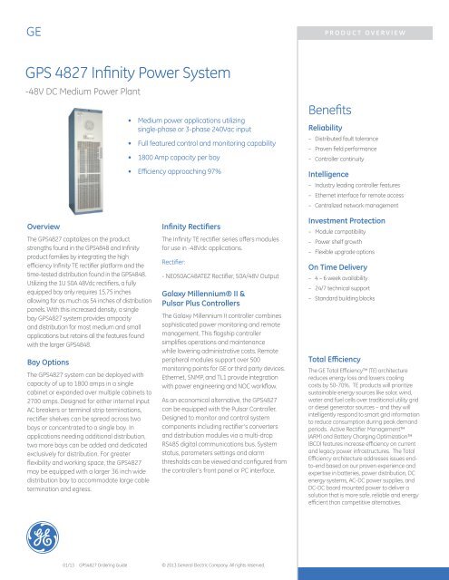 GPS 4827 Infinity Power System - Lineage Power