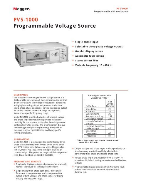 Pvs 1000 Programmable Voltage Source States