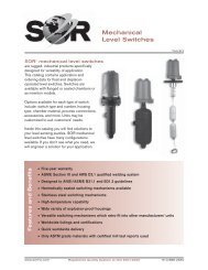 Mechanical Level Switches - SOR Inc.