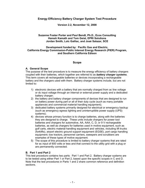 Battery Charger System Test Procedure V2 2 - Efficient Products