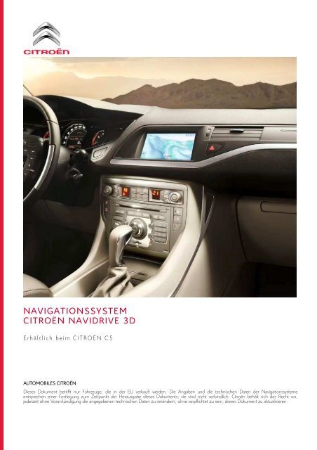 NAVIGATIONSSYSTEM CITROËN NAVIDRIVE 3D