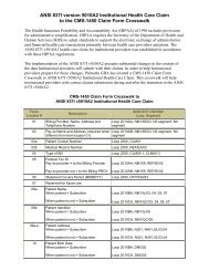 Crosswalk ADA to 837D
