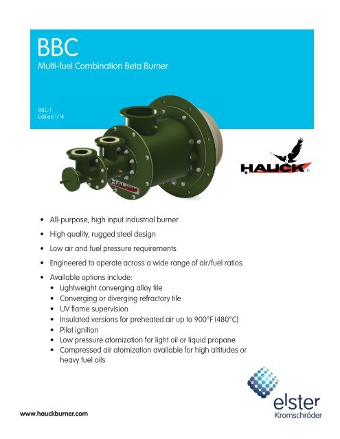 Beta Burner - Hauck Manufacturing