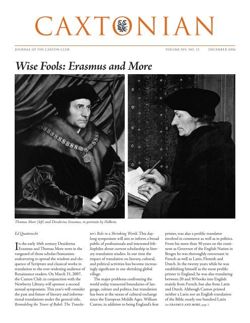 December - The Caxton Club