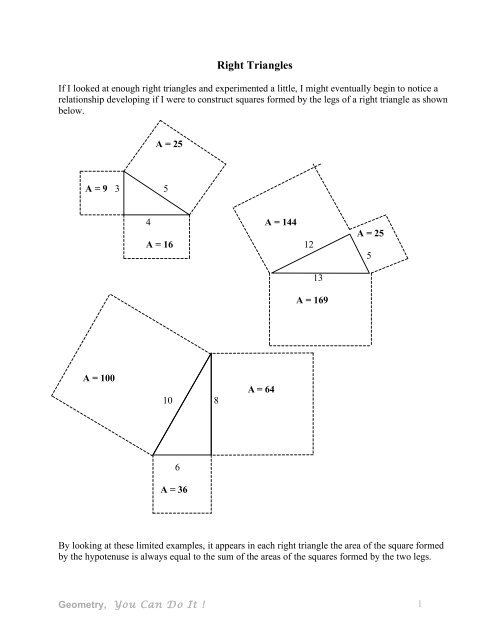 Right Triangles - Hanlon Math
