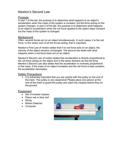 Newton's Second Law lab 0910.pdf - Fc.summit.k12.nj.us