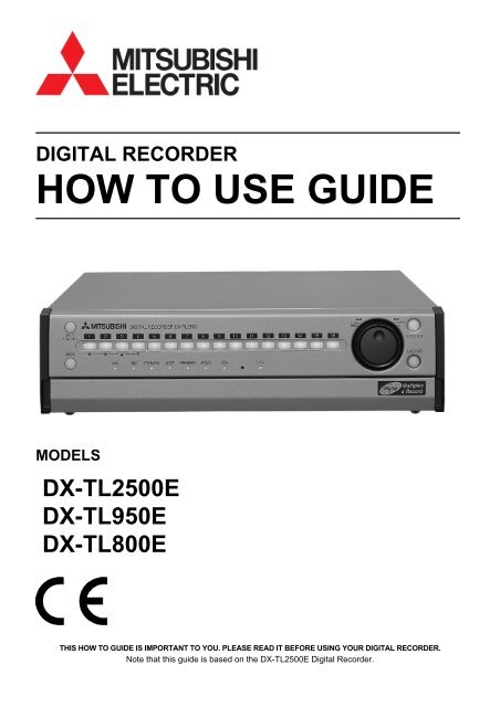 Mitsubishi DVR "How To Guide" - SLD Security & Communications