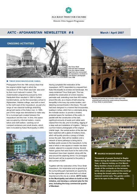 March 2007 Afghanistan Newsletter - Aga Khan Development Network