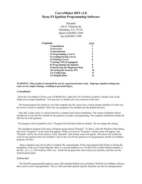 CurveMaker v1 - Dynatek