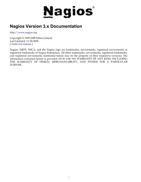 Nagios Documentation - NASG