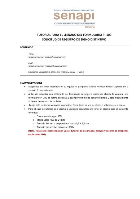 tutorial para el llenado del formulario pi-100 solicitud