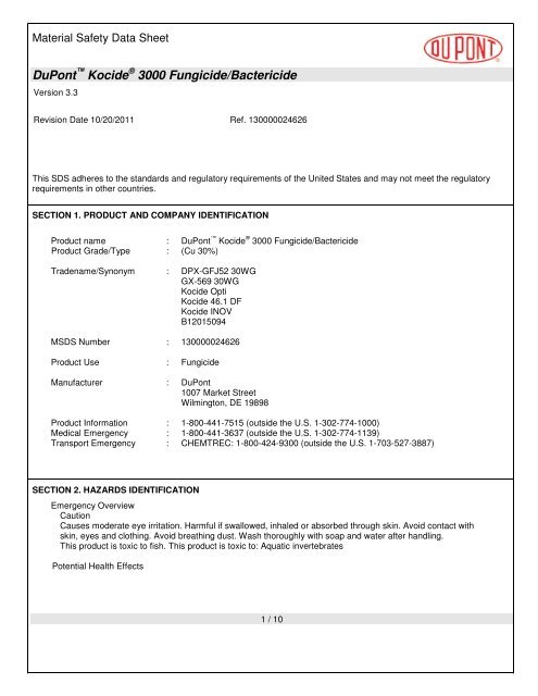 DuPont Kocide 3000 Fungicide/Bactericide