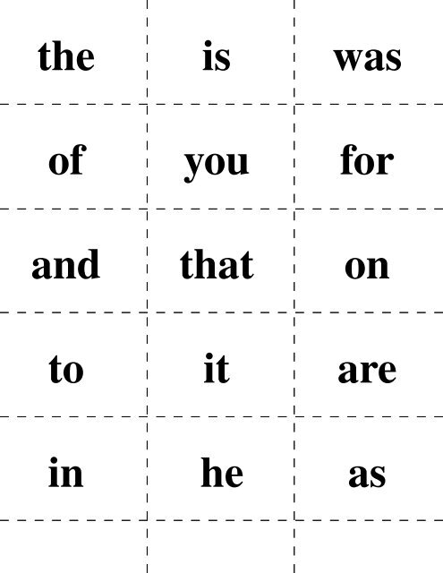 100 Most Common English Words Wilderness Adventure Books