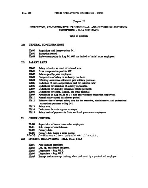 Rcv.608 FIELD OPERATIONS HANDBOOK - 5i9/94 ... - Infinisource