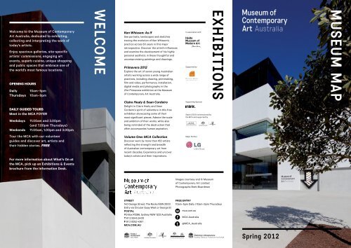 museum map eXhibitioN s W eLC ome - Museum of Contemporary Art