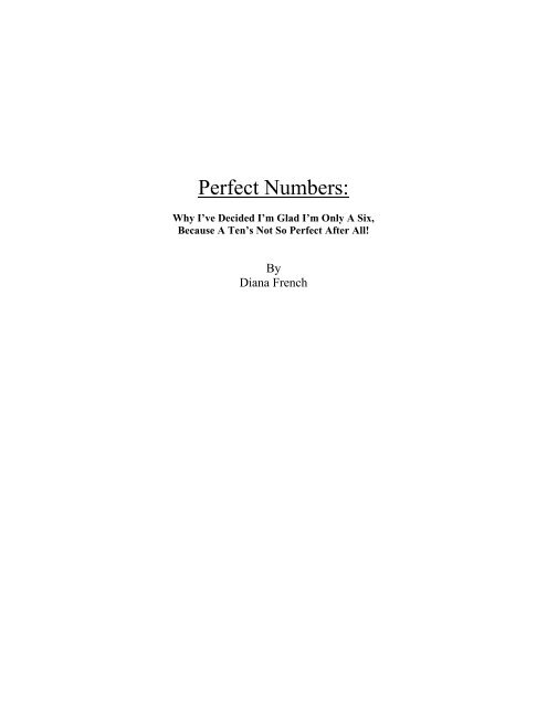 Perfect Numbers: - Center for Science, Mathematics & Computer ...