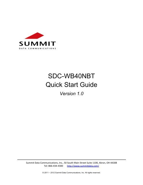 Hardware Integration Guide - Summit Data Communications