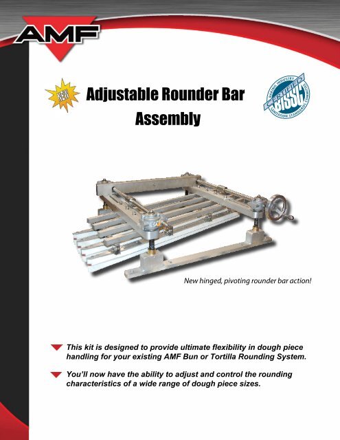 Adjustable Rounder Bar Assembly - AMF Bakery Systems
