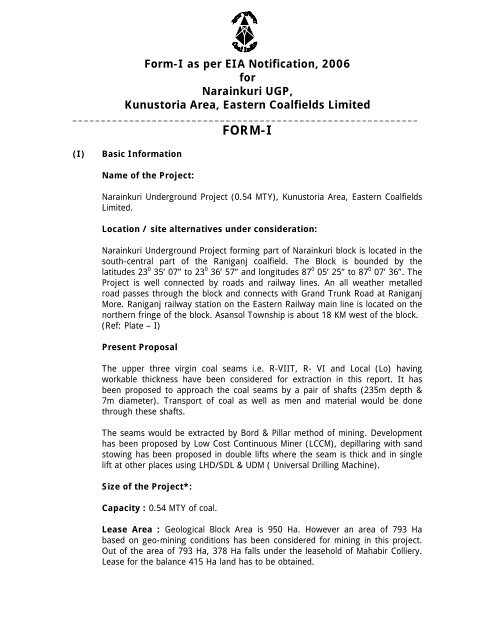 FORM 1 - West Bengal Pollution Control Board