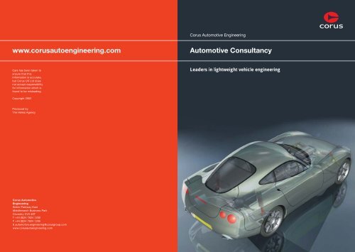 Corus - Tata Steel in the automotive industry