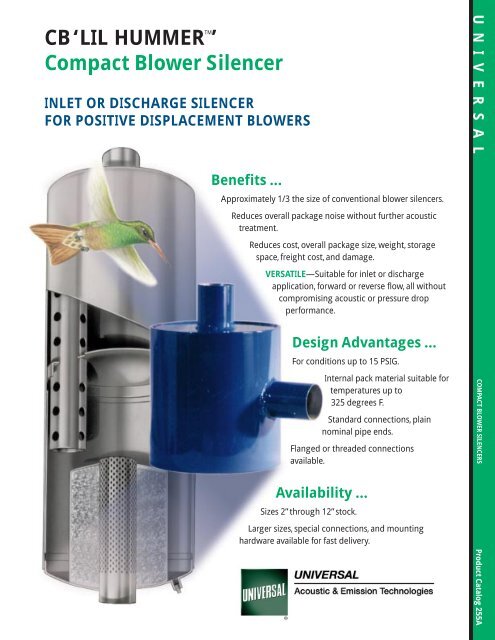 Compact Blower Silencer - Universal: Acoustic Silencers