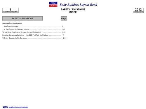 Body Builders Layout Book - Ford Fleet