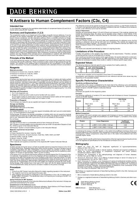 Complemento C3c e C4 - Medcorp