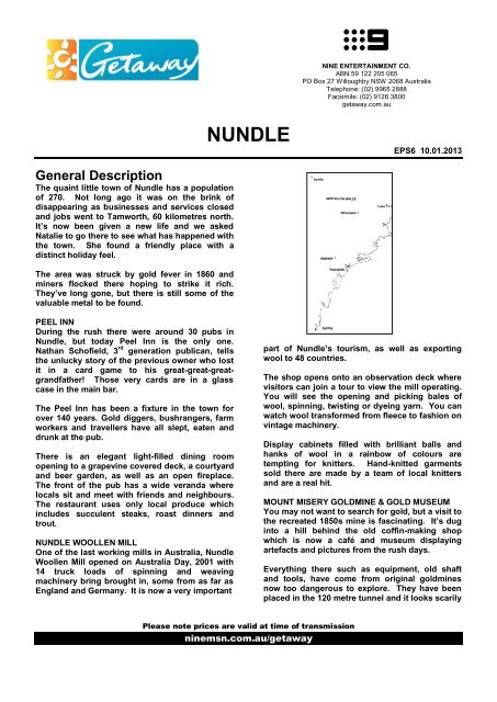 NUNDLE - Getaway - Ninemsn